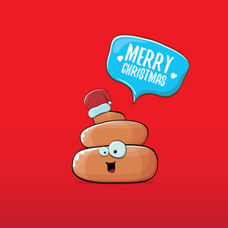 Funny cartoon cool cute brown smiling poo Vector Image