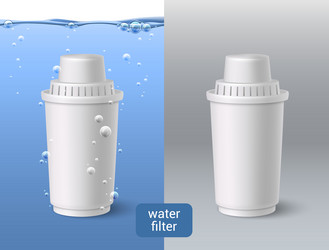 Realistic water filter Royalty Free Vector Image