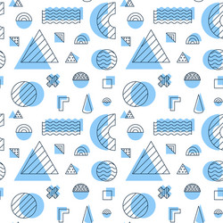 Squared blue seamless pattern Royalty Free Vector Image