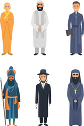 Religion professions set Royalty Free Vector Image