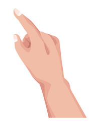 Left finger point direction Royalty Free Vector Image