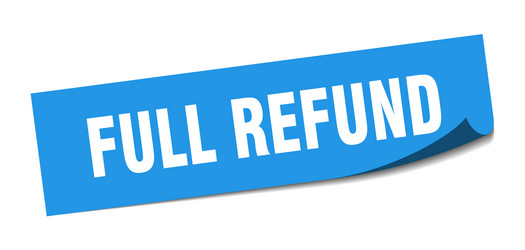 Full refund sticker square sign Royalty Free Vector Image