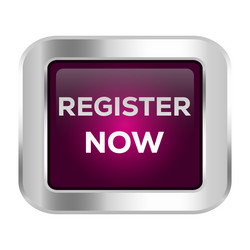 Glossy 3d register now button push button badge Vector Image