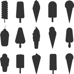 Ice cream pictogram icons isolated Royalty Free Vector Image
