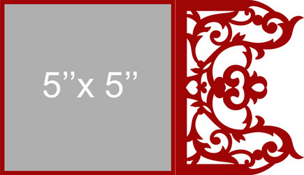 Laser cut template initial monogram letters Vector Image