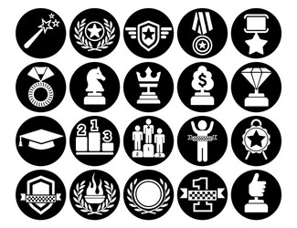 Trophy and awards icons prize symbol icon Vector Image