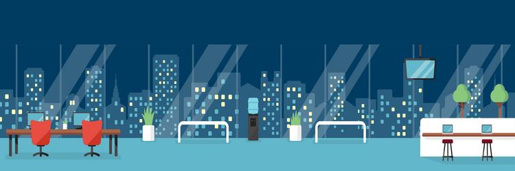 Modern office horizontal Royalty Free Vector Image