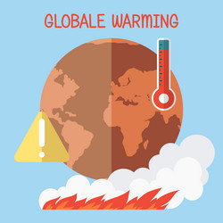 Save the planet concept global warming climate Vector Image