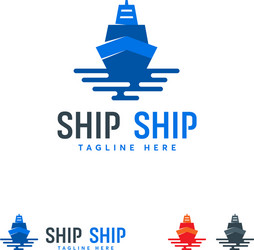 Speedboat logo designs template ship Royalty Free Vector