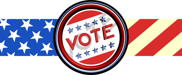 Vote now ribbon round red sign Royalty Free Vector Image