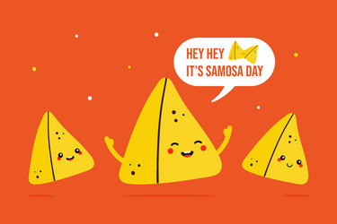 World samosa day greeting card Royalty Free Vector Image
