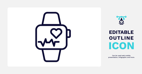 Fitness tracker icon thin regular bold and more Vector Image