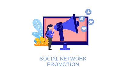 Digital marketing smm influencer Royalty Free Vector Image