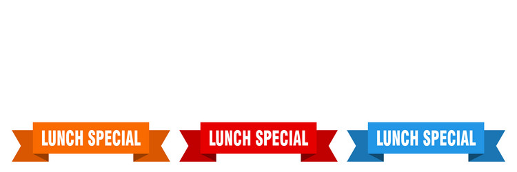 Lunch special ribbon paper band Royalty Free Vector Image