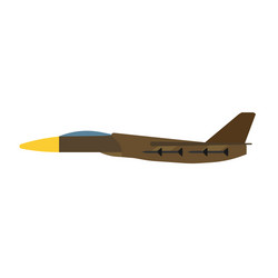 Military aircraft side view icon aviation fighter Vector Image