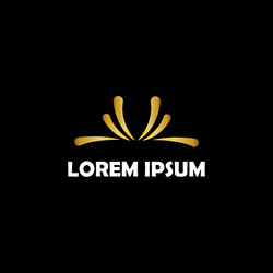 Modern business logo concept gold color flying Vector Image