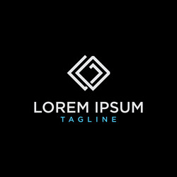 Dg gd square logo design Royalty Free Vector Image