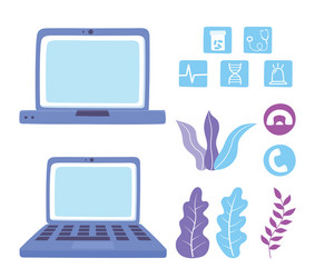 Technology computer screen cartoon Royalty Free Vector Image