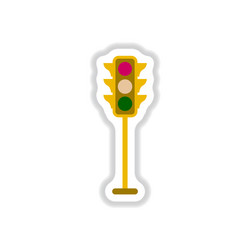 Traffic light sticker Royalty Free Vector Image