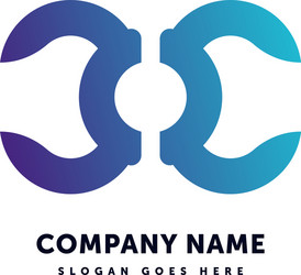 Chain logo abstract icon mark design template Vector Image