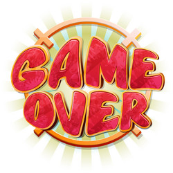Game over glitch emoji Royalty Free Vector Image