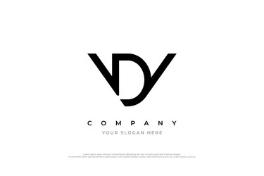 Initial letter dv logo or vd monogram design Vector Image