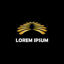 Modern business logo concept gold color flying Vector Image