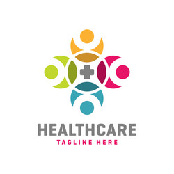 Health community logo Royalty Free Vector Image