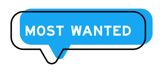 Speech banner and blue shade with word most Vector Image