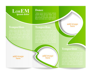 Tri-fold brochure template Royalty Free Vector Image