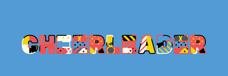 Cheerleader concept word art Royalty Free Vector Image