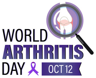 World arthritis day word banner design Royalty Free Vector