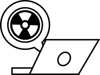Chemical laptop radiation Royalty Free Vector Image