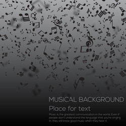 Seamless pattern with falling music notes Vector Image