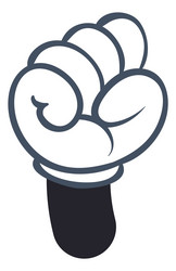 Team fist icon flat style Royalty Free Vector Image