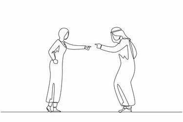 Continuous one line drawing angry aggressive Vector Image