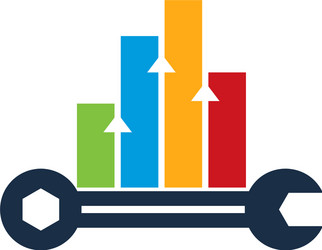 Tool fix and repair logo icon design Royalty Free Vector