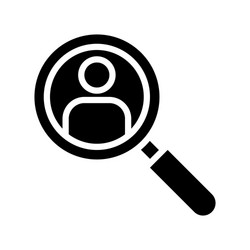 Magnifying glass digital marketing filled icon Vector Image