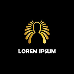 Modern business logo concept gold color flying Vector Image