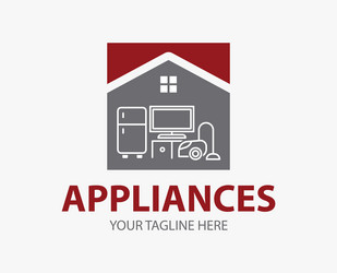 Modern minimalist home appliance store logo Vector Image
