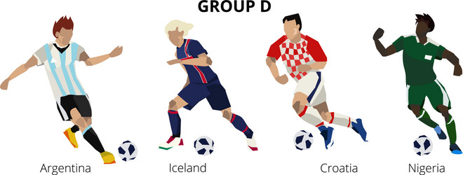 Football soccer players group Royalty Free Vector Image