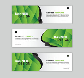 Green banner template Royalty Free Vector Image
