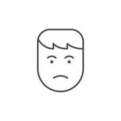 Sad person line outline icon Royalty Free Vector Image