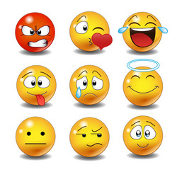 Set of emoticons Royalty Free Vector Image - VectorStock