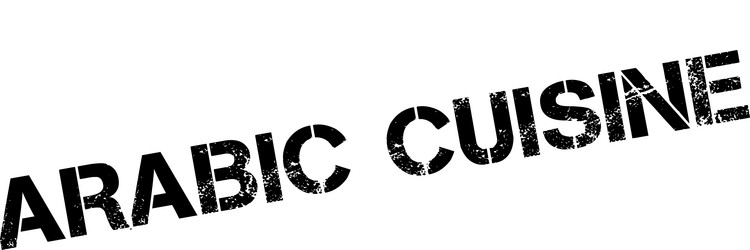 Arabic food rubber stamp Royalty Free Vector Image