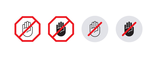 Do not touch prohibition sign notice not touch Vector Image