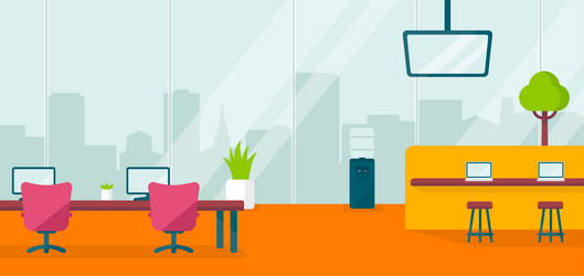 Modern office horizontal Royalty Free Vector Image