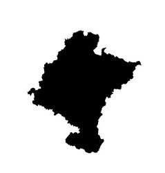 Zaragoza map silhouette Royalty Free Vector Image