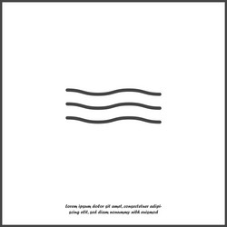 Three waves icon symbol sea water the symbol Vector Image