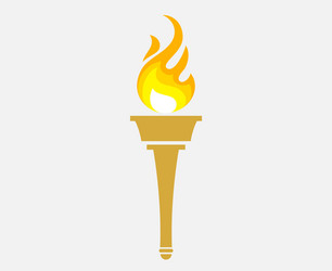 Torch blue symbol abstract design Royalty Free Vector Image